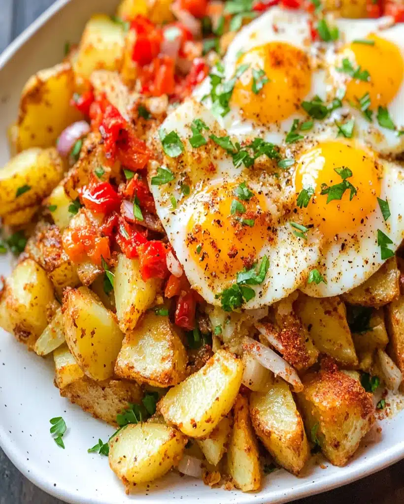 Spanish-Style Eggs with Roasted Potatoes – Easy Breakfast Recipe ...