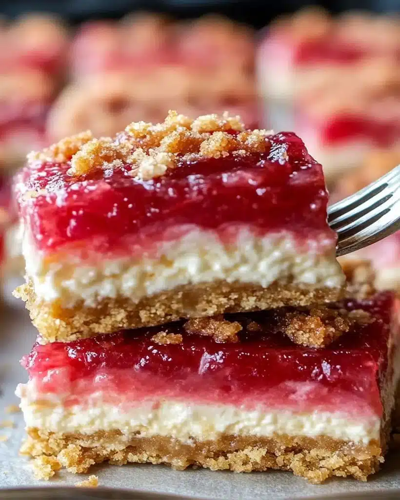 Creamy Rhubarb Cheesecake Bars – Delicious Dessert Recipe