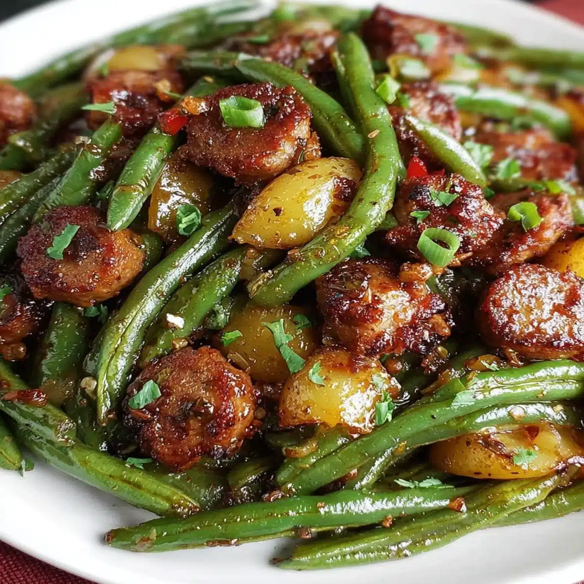Sausage Potato Green Bean Skillet – Easy Dinner Recipe